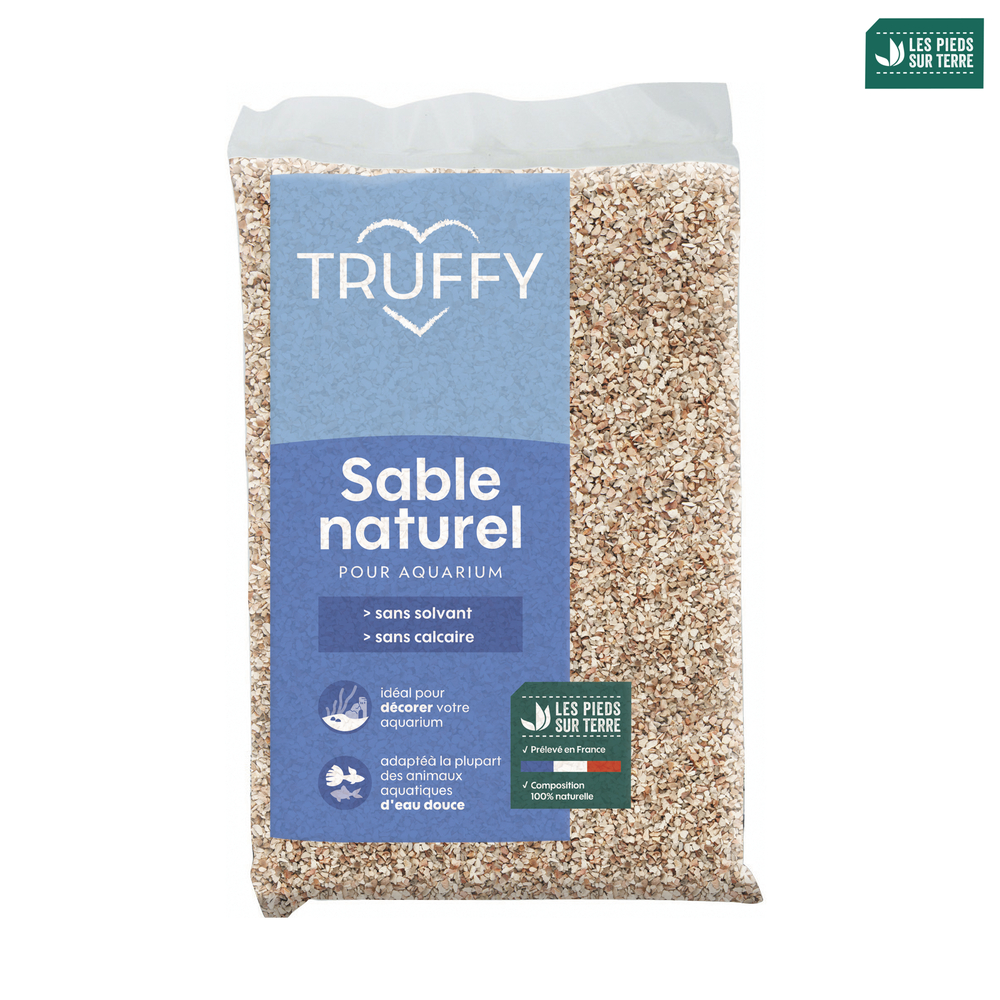 Sable naturel pour aquarium d'eau douce Truffy rose 4kg Truffy Bien ...