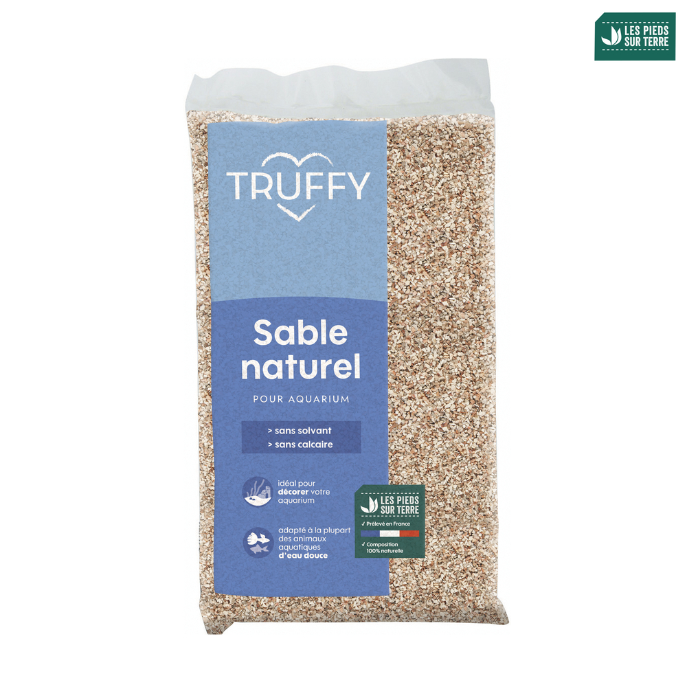 Sable naturel pour aquarium d'eau douce Truffy rose 9.5kg Truffy Bien ...