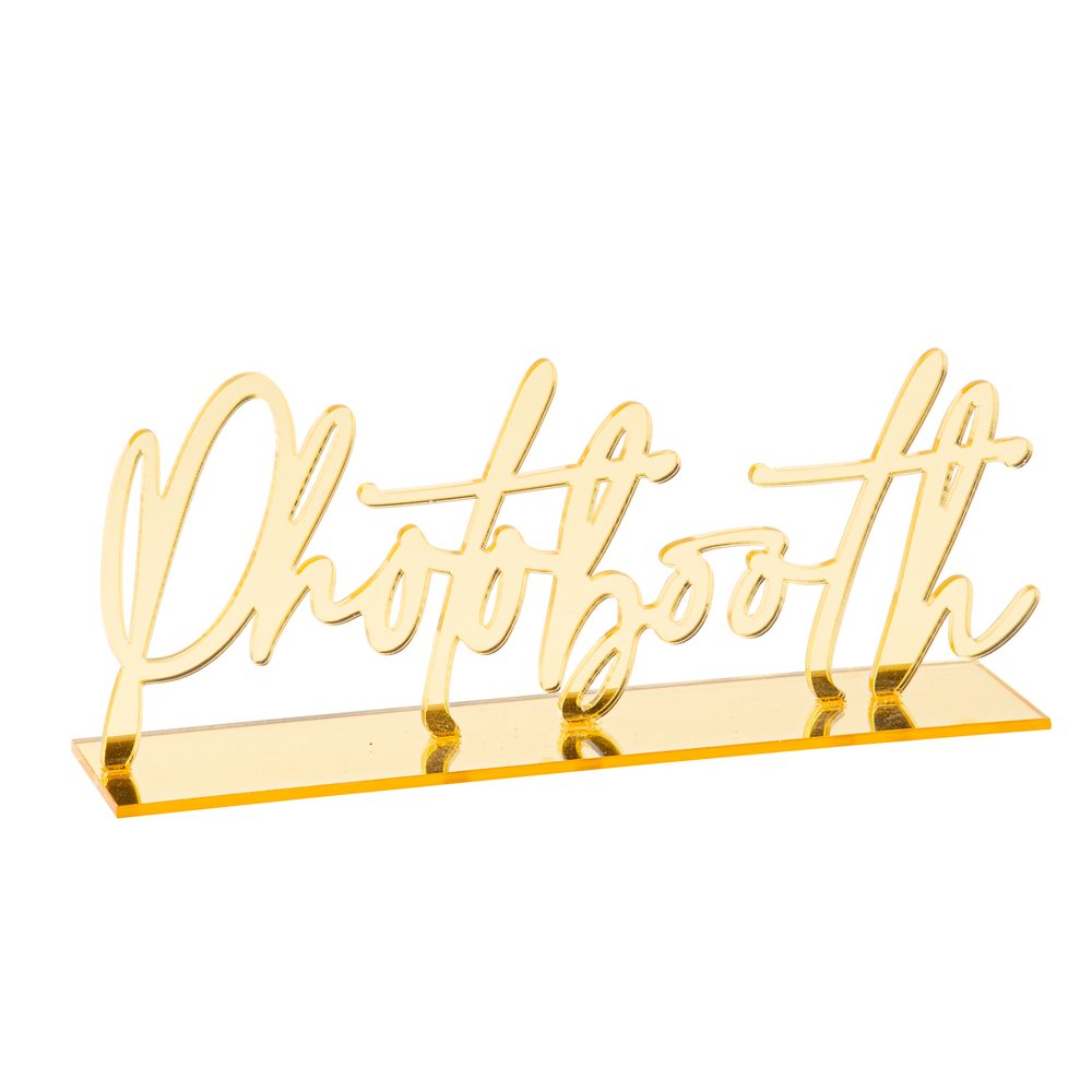 Decoration Photobooth en Plexi Or 8 x 19. 5 cm | Truffaut