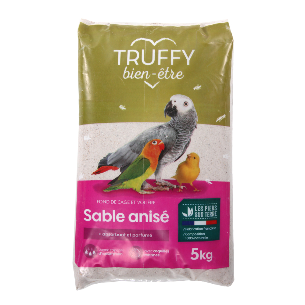 Sable anisé de fond de cage pour oiseaux 5 kg | Truffaut