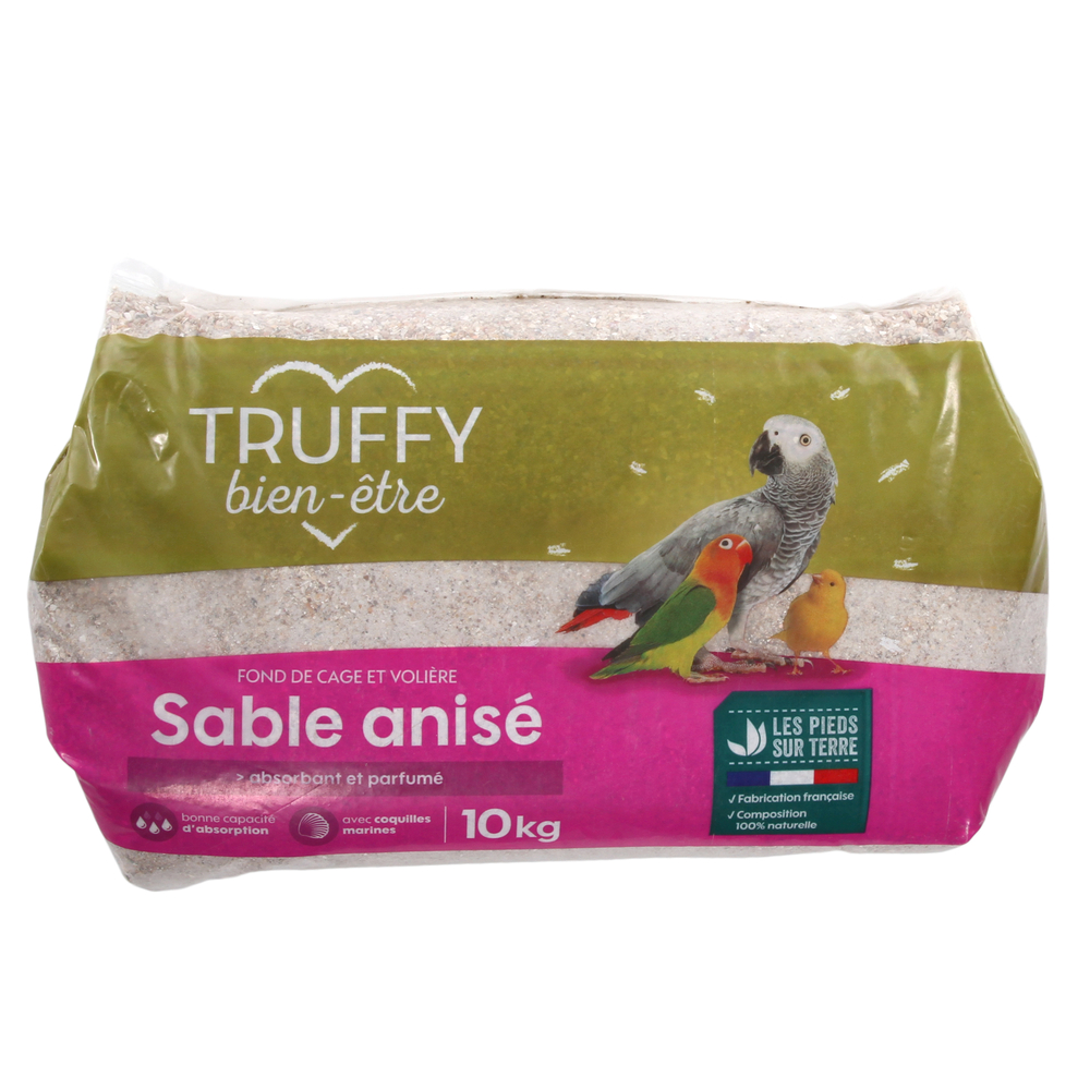 Sable anisé de fond de cage pour oiseaux 10 kg | Truffaut