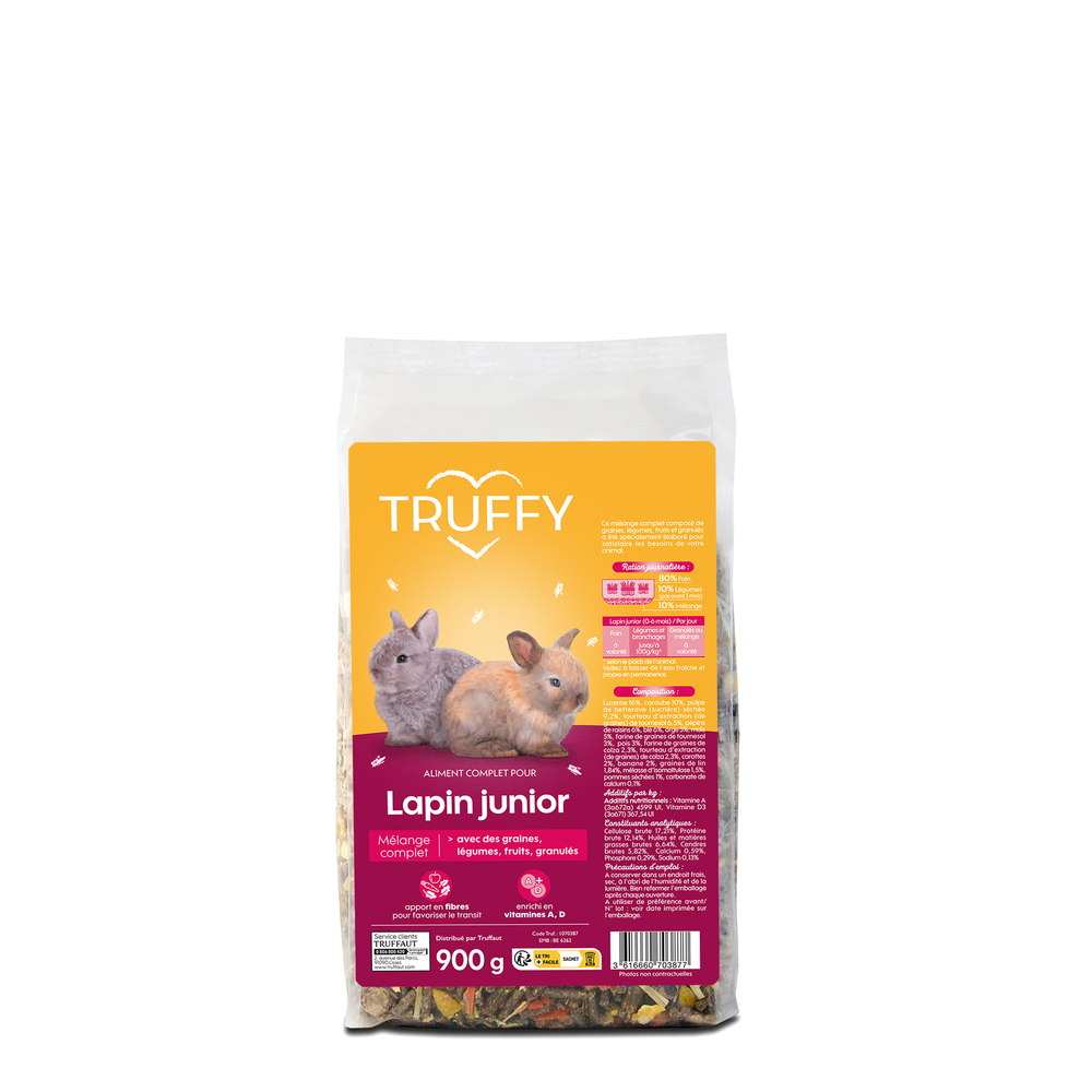 Mélange complet pour lapin junior 900g | Truffaut
